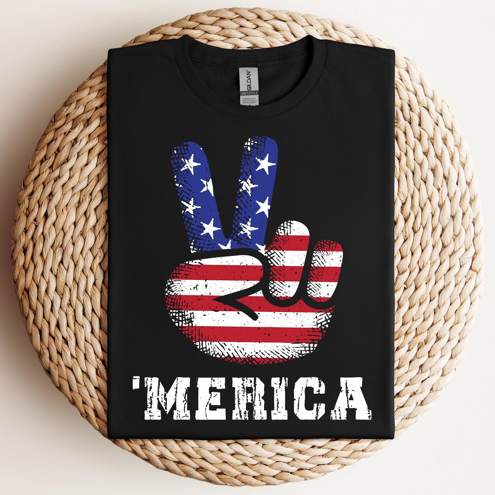 Merica Peace Sign Hand PNG, 4th of July USA Flag PNG, Merica Peace Hand ...