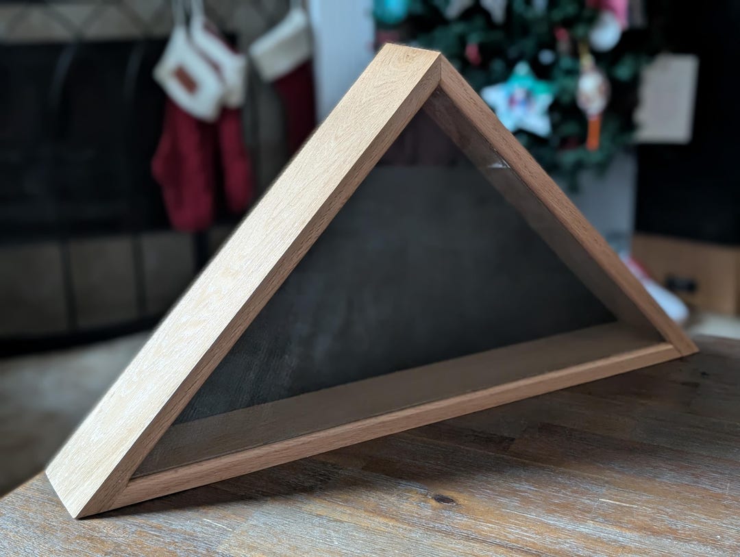 Ceremonial Flag Display Case Made From Hardwood With Natural Gloss ...