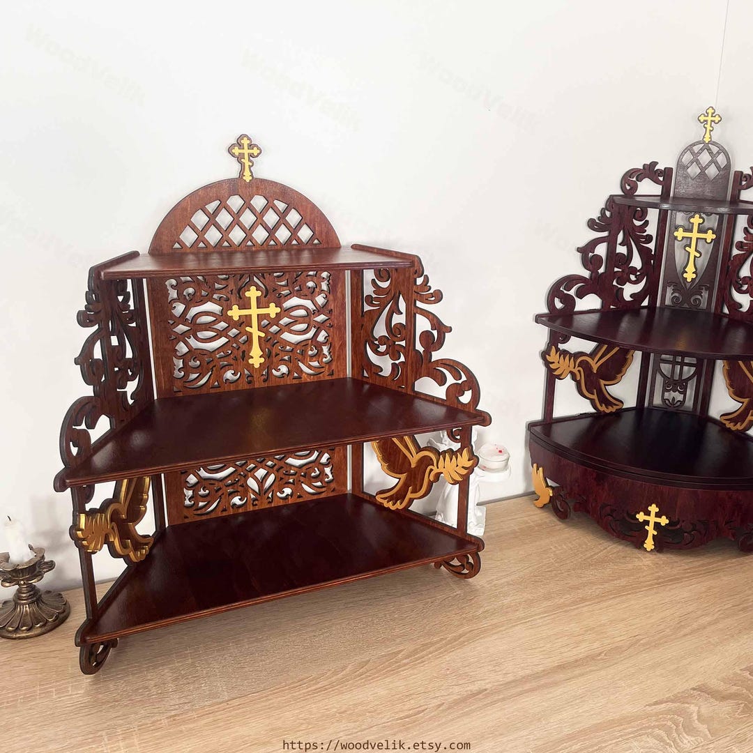 Floating Icon Shelf | Christian Altar Catholic Orthodox Wooden ...
