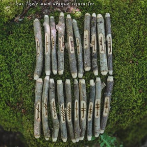 Celtic Tree Ogham Staves With Guidebook - Large Set Lovingly Hand ...