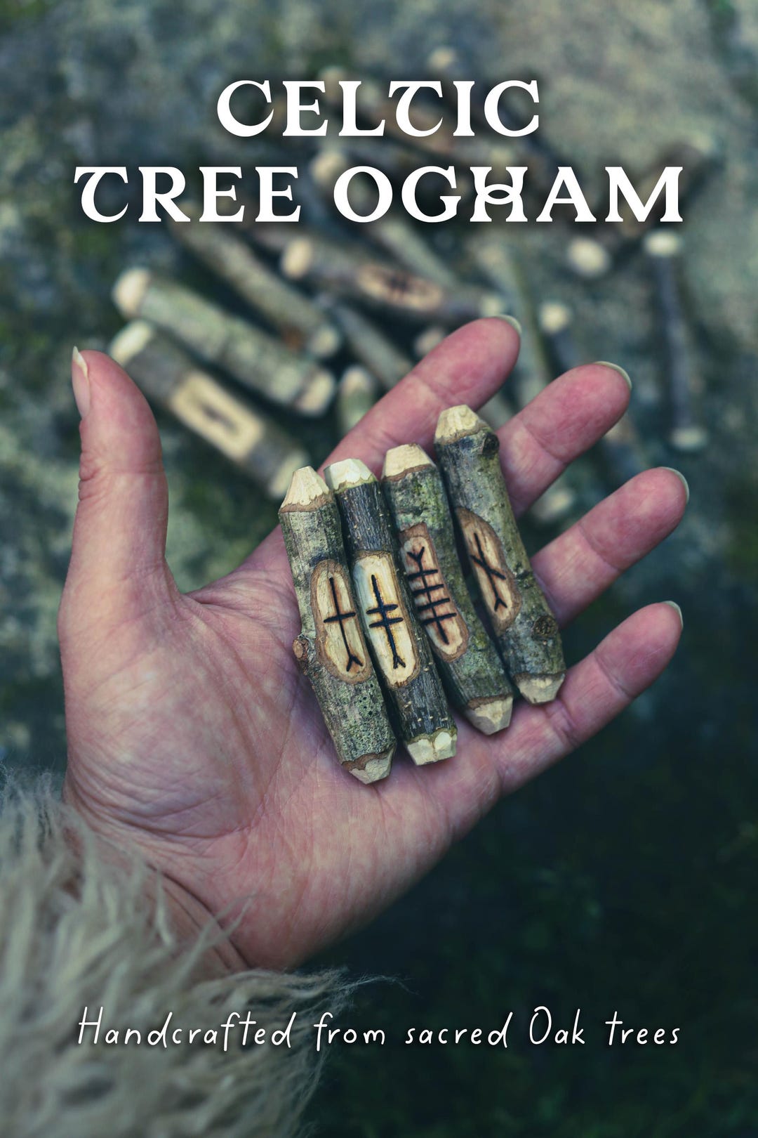 Celtic Tree Ogham Staves With Guidebook - Lovingly Hand Carved From ...