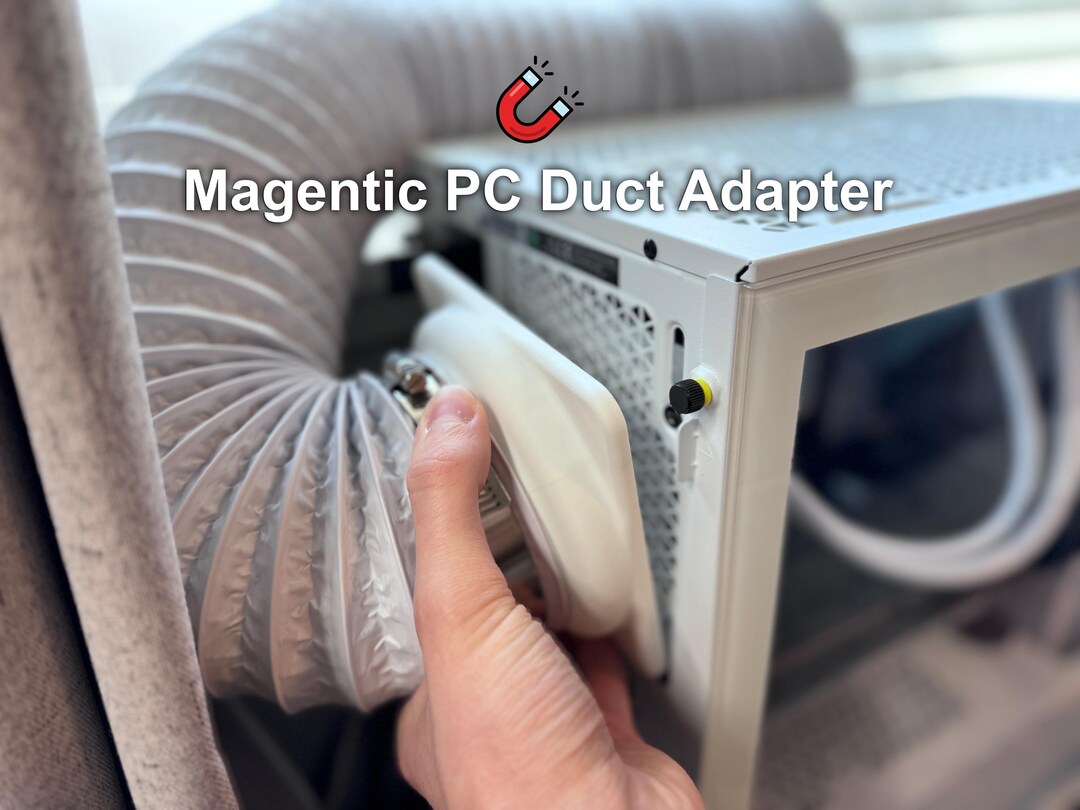 Magnetic 120mm Computer Fan to 4"/5”/6” Vent/exhaust! Easily Redirect ...