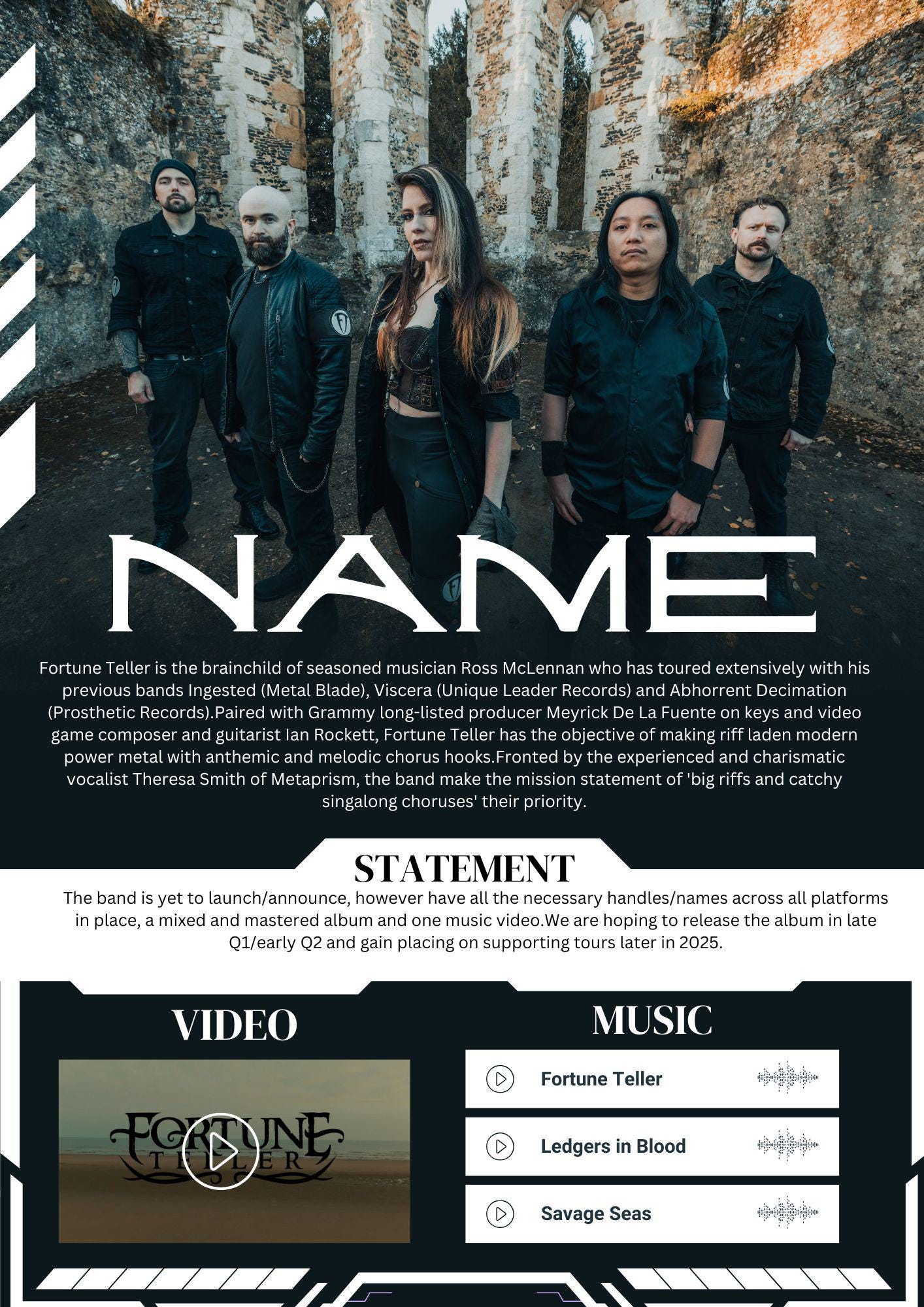 Electronic Press Kit Bundle (3 Templates) | Instant Download EPK for ...