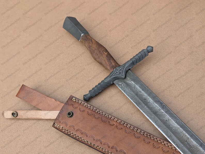 Handmade Damascus Steel Viking Sword: Medieval Groomsmen Gift - Etsy