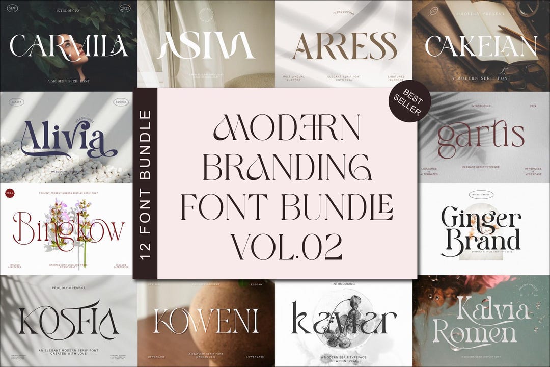 Best Modern Font Bundle | Commercial Use | Canva & Adobe Compatible ...
