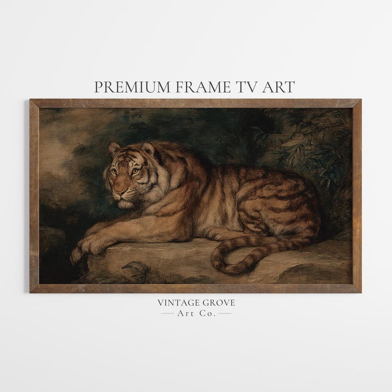 Framed Tiger Print - Etsy
