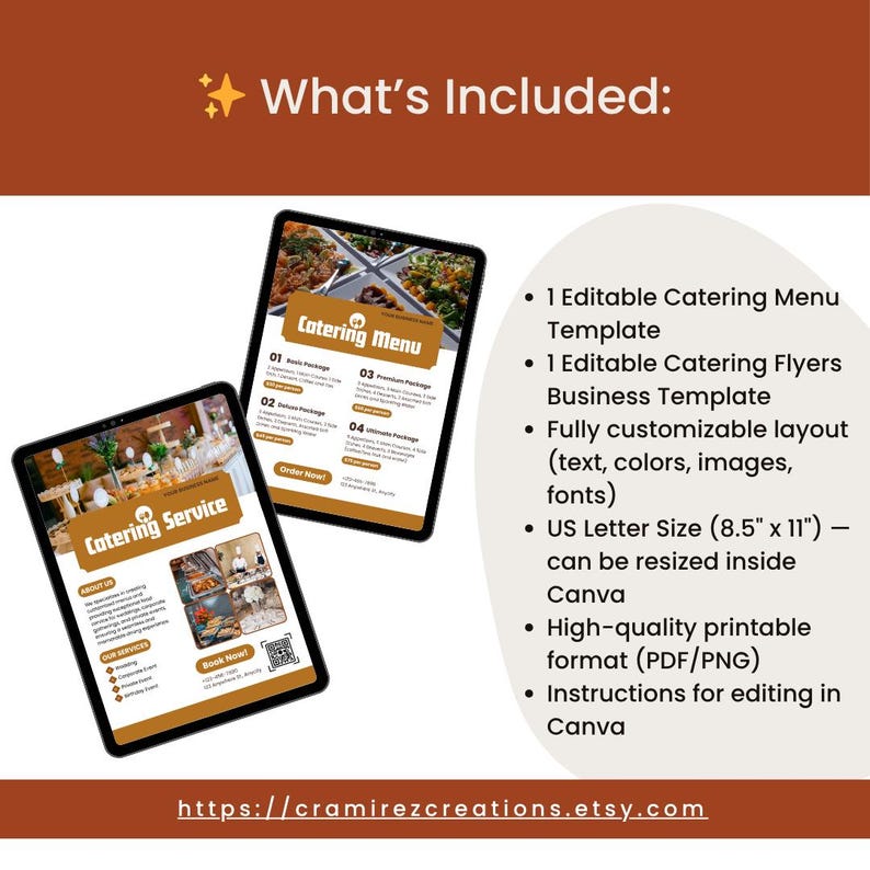 Editable Catering Menu And Flyer Template Printable Event Flyer