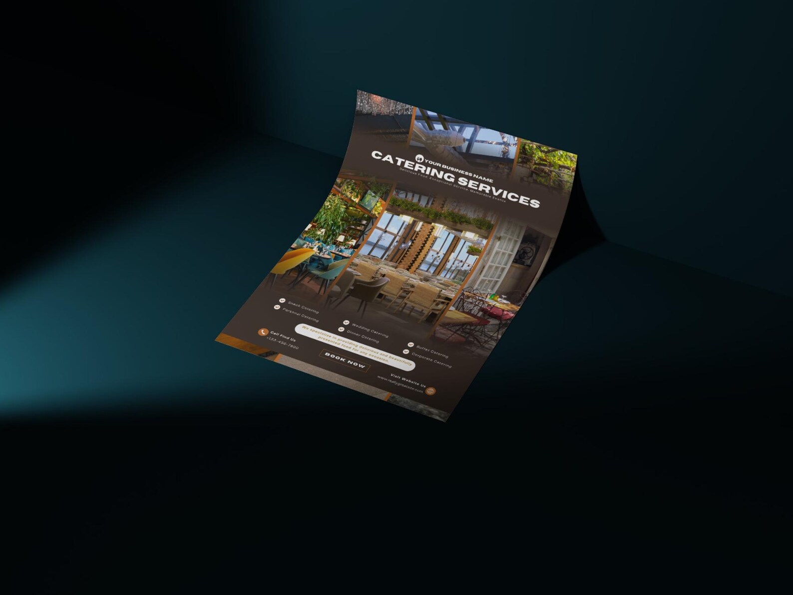 Editable Catering Flyer Template: Restaurant & Event Marketing (canva ...