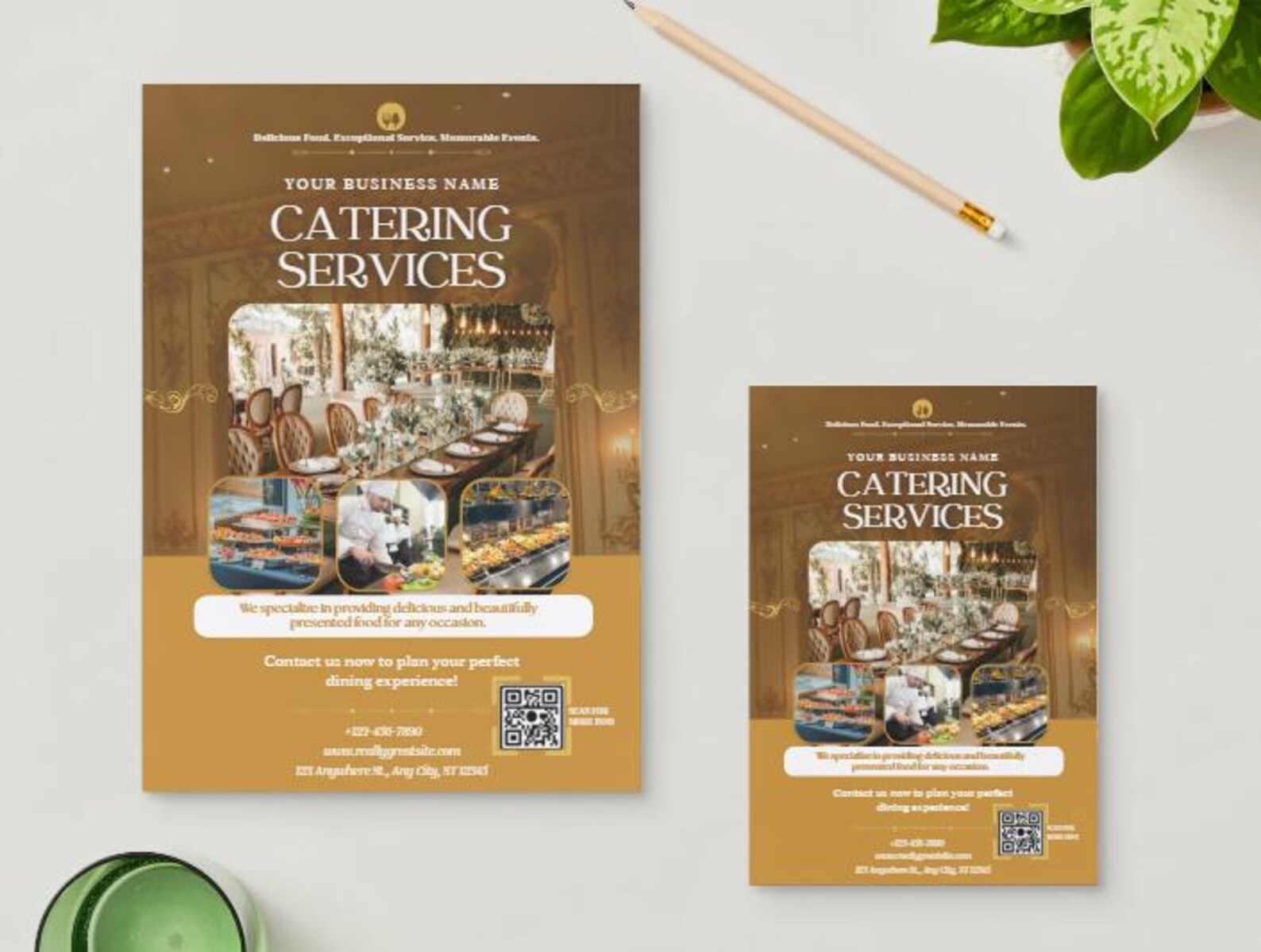 Editable Catering Flyer Template | Food & Drinks Menu | Event Catering ...