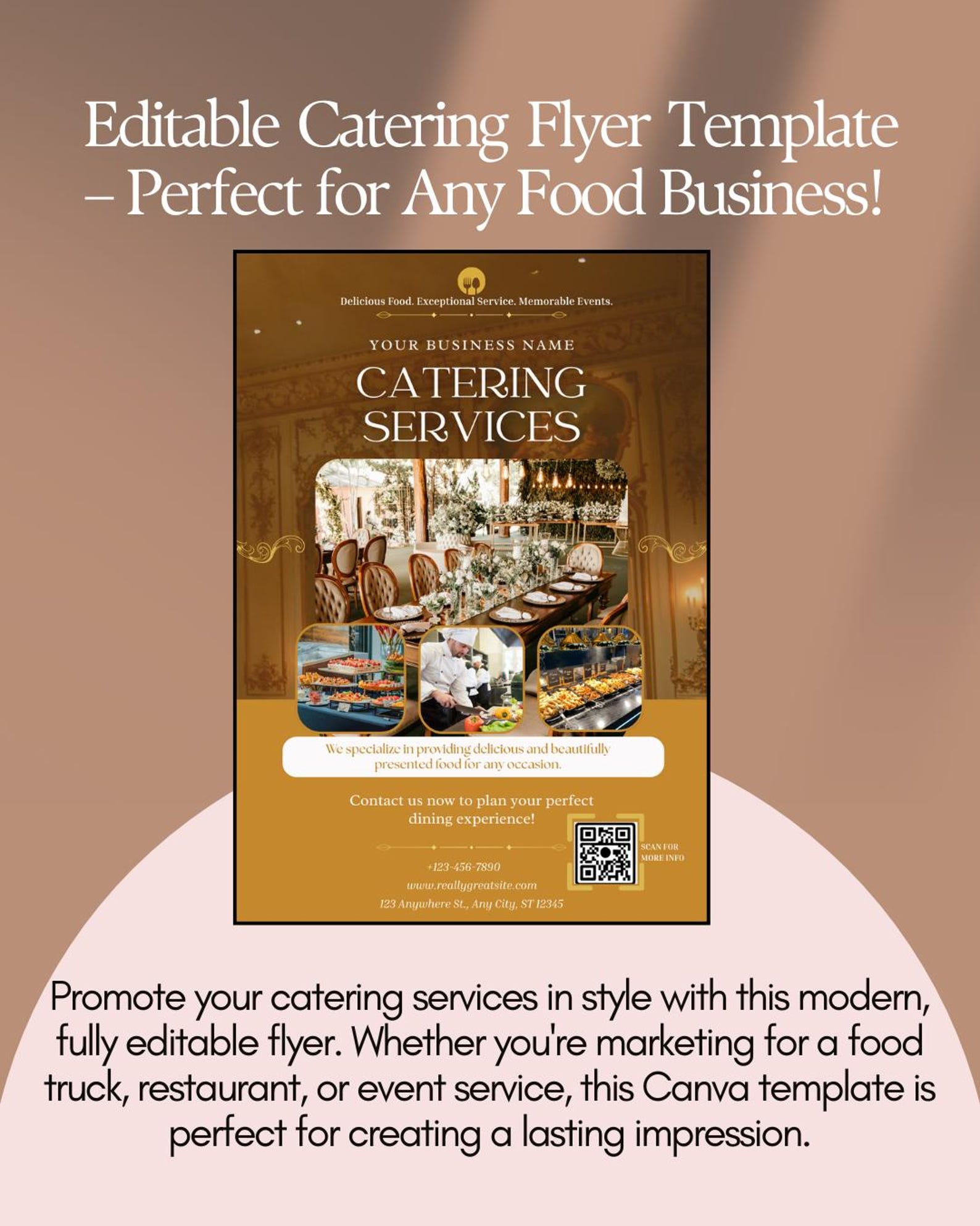 Editable Catering Flyer Template | Food & Drinks Menu | Event Catering ...