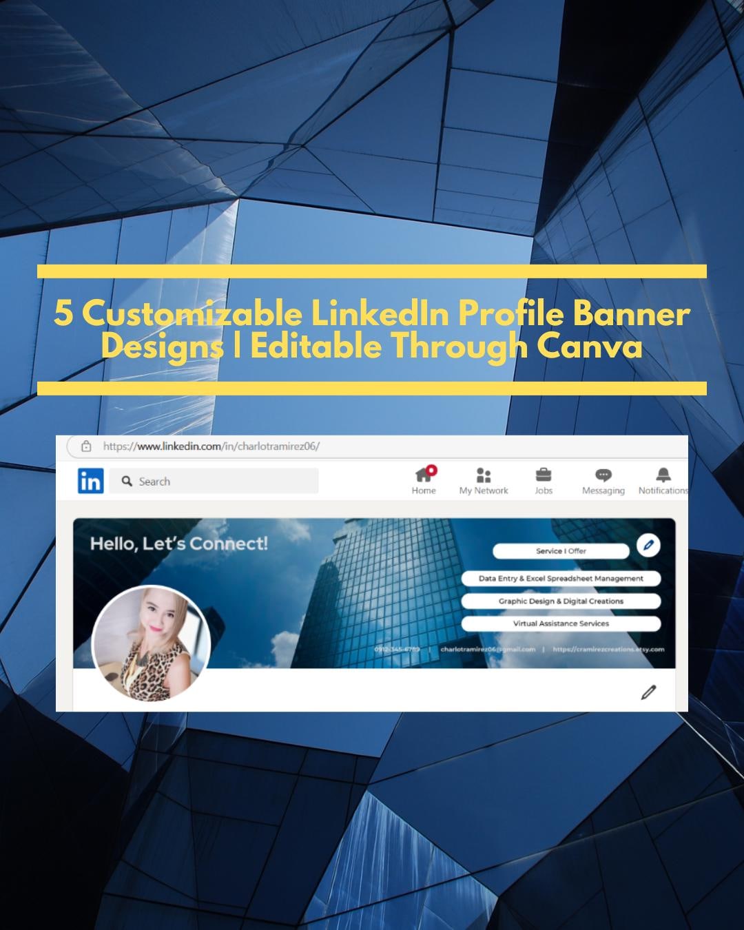 5 Customizable Linkedin Profile Banner Designs |professional Linkedin ...