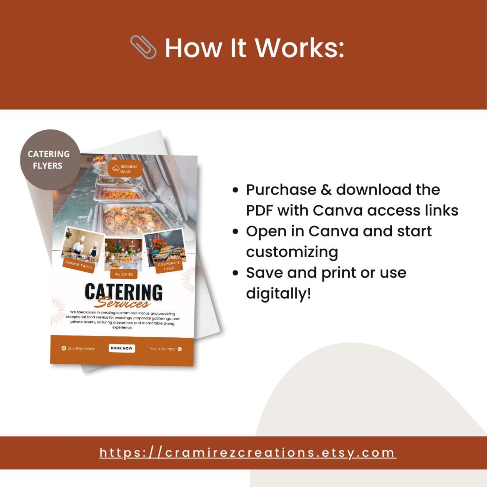 Editable Catering Flyer Template: Restaurant & Event Marketing (canva ...