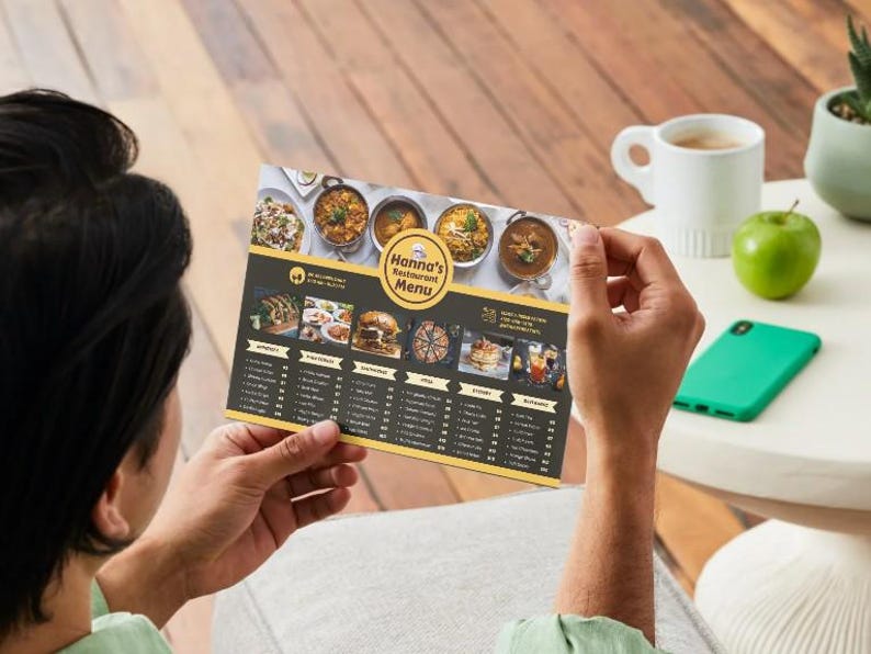 Editable Restaurant Menu Template: Modern Canva Design (instant ...