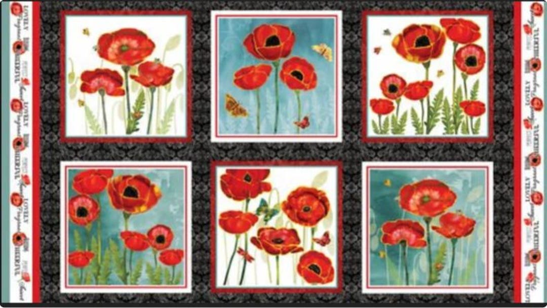 Studio E Poppy Days Multi Panel. - Etsy