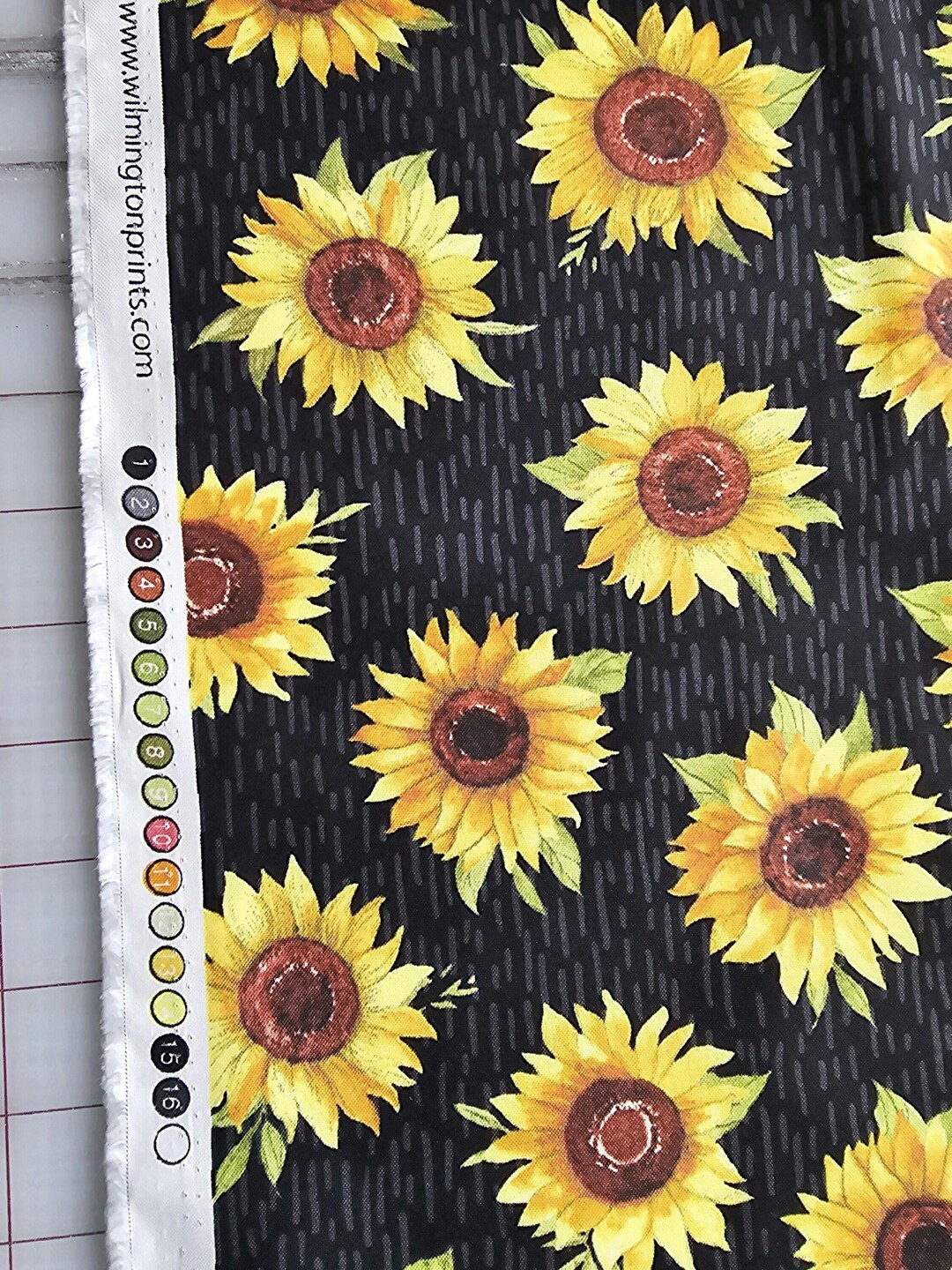 Sunflower Splendor by Susan Winget Collection. Wilmington Prints. Black ...