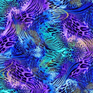 Metallic Cat Print Cotton Fabric: Multi-color Animal Skin Pattern - Etsy