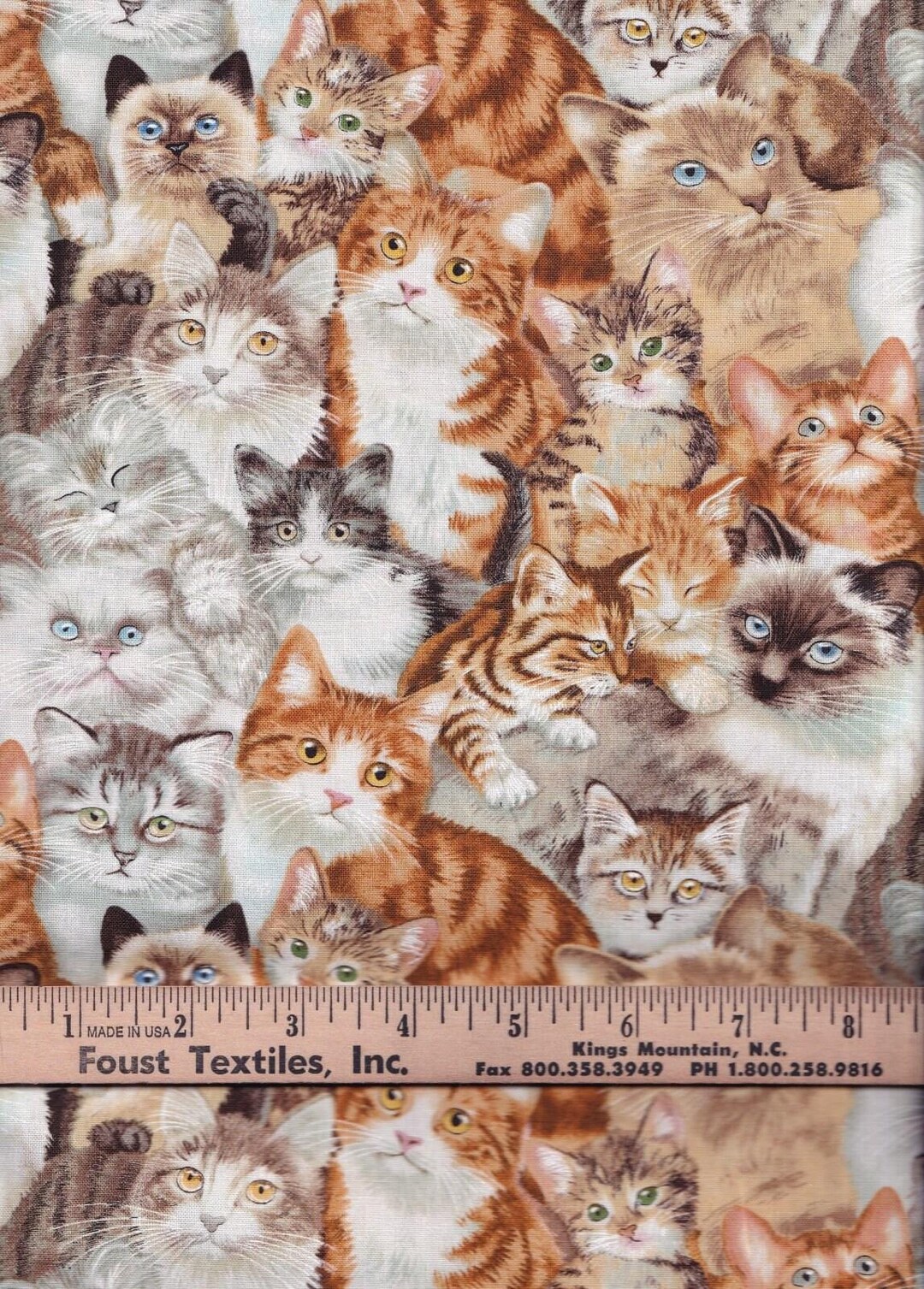 Petpourri 1253 Multi Packed Cats Elizabeth Studio. 100% Cotton Fabric ...