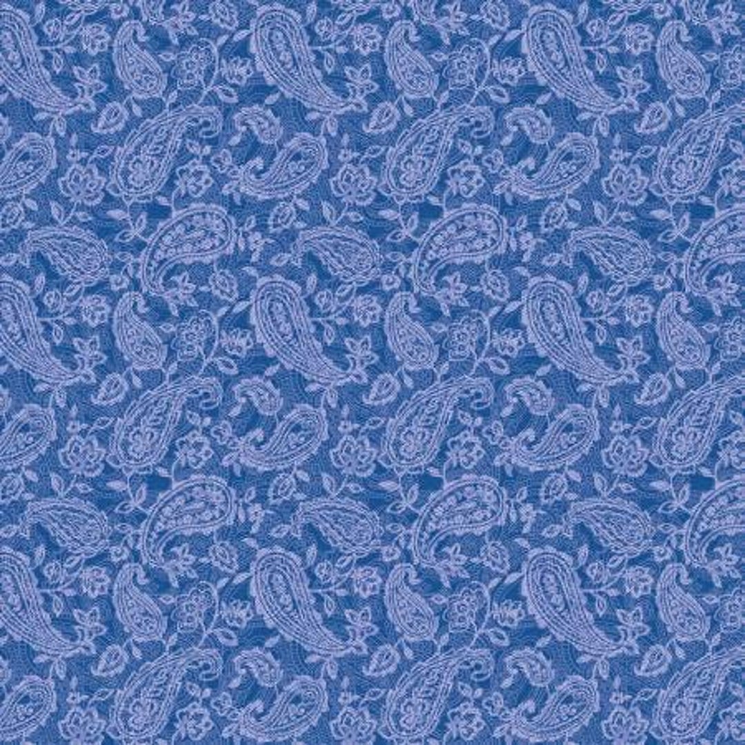 Blue Paisley Cotton Fabric - the Drawing Room Collection - Half Yard - Etsy