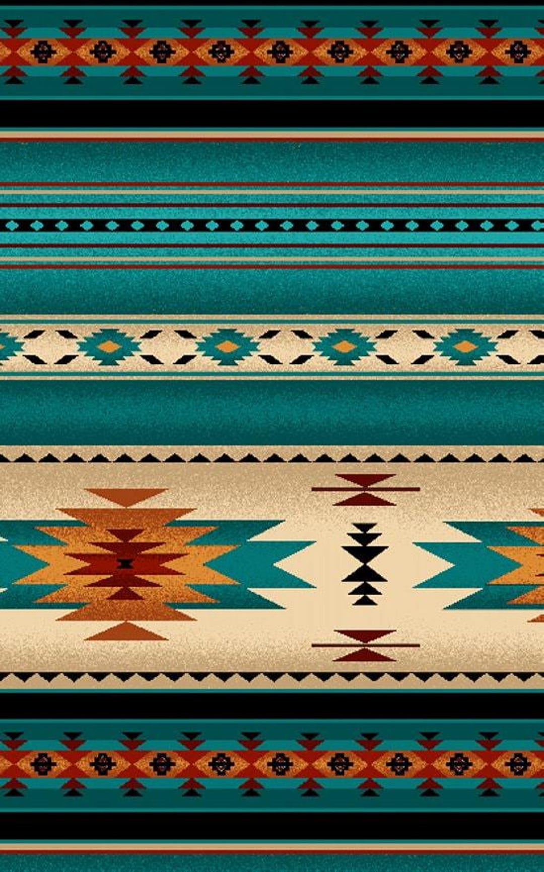Elizabeth's Studio Tucson Turquoise, 100% Cotton Fabric by the Half ...
