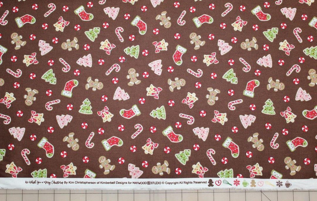 Maywood Studio We Wisk You A Merry Christmas. 100% Cotton Fabric by the ...