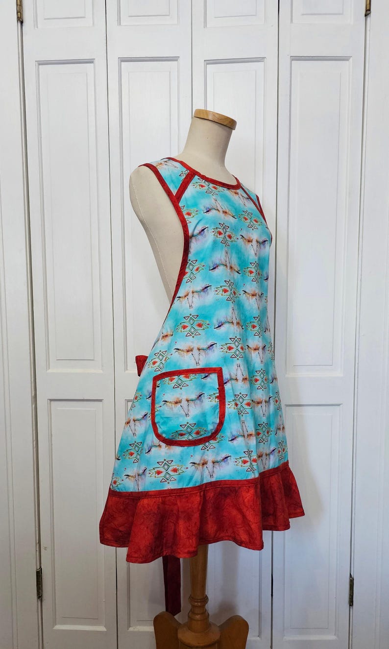 Retro 1940's Style Apron. Vintage Western Themed. - Etsy