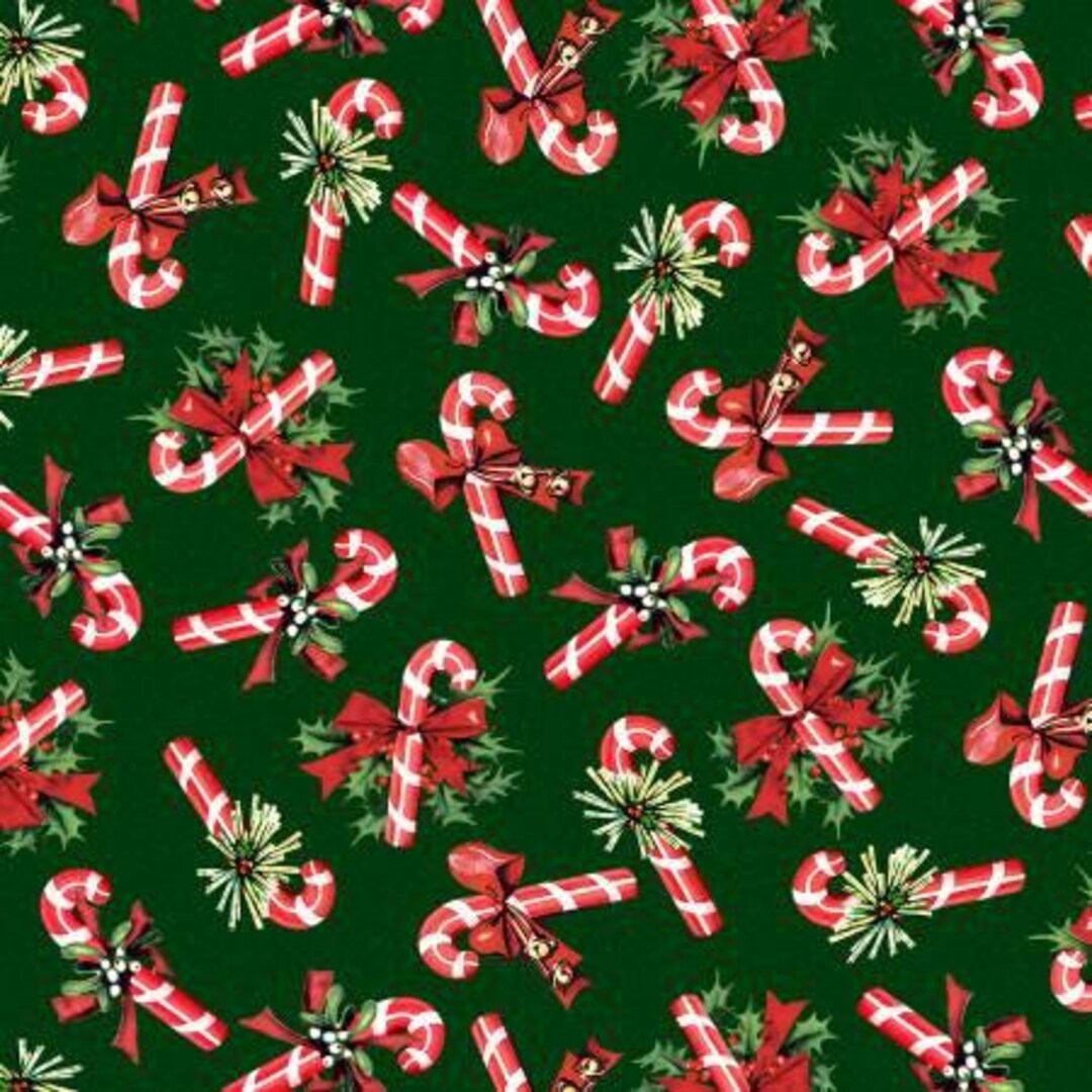 Merry Melody by Lesa Marino Collection. Tossed Candy Canes MMEL5435-DG ...