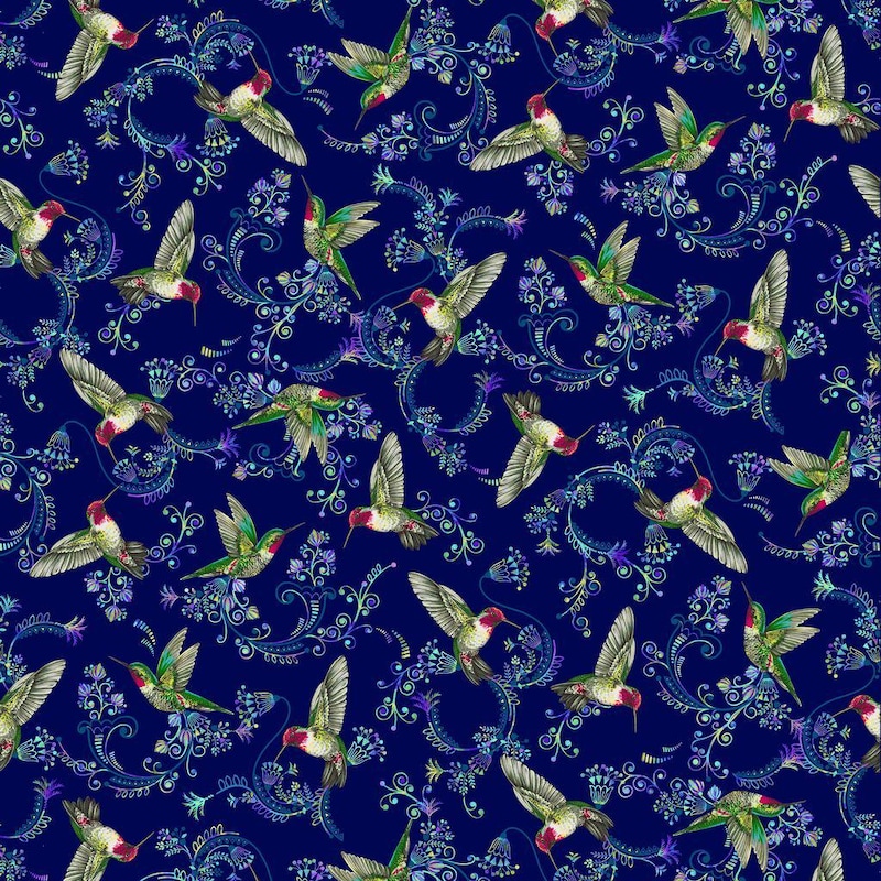 Hummingbird Fabric - Etsy