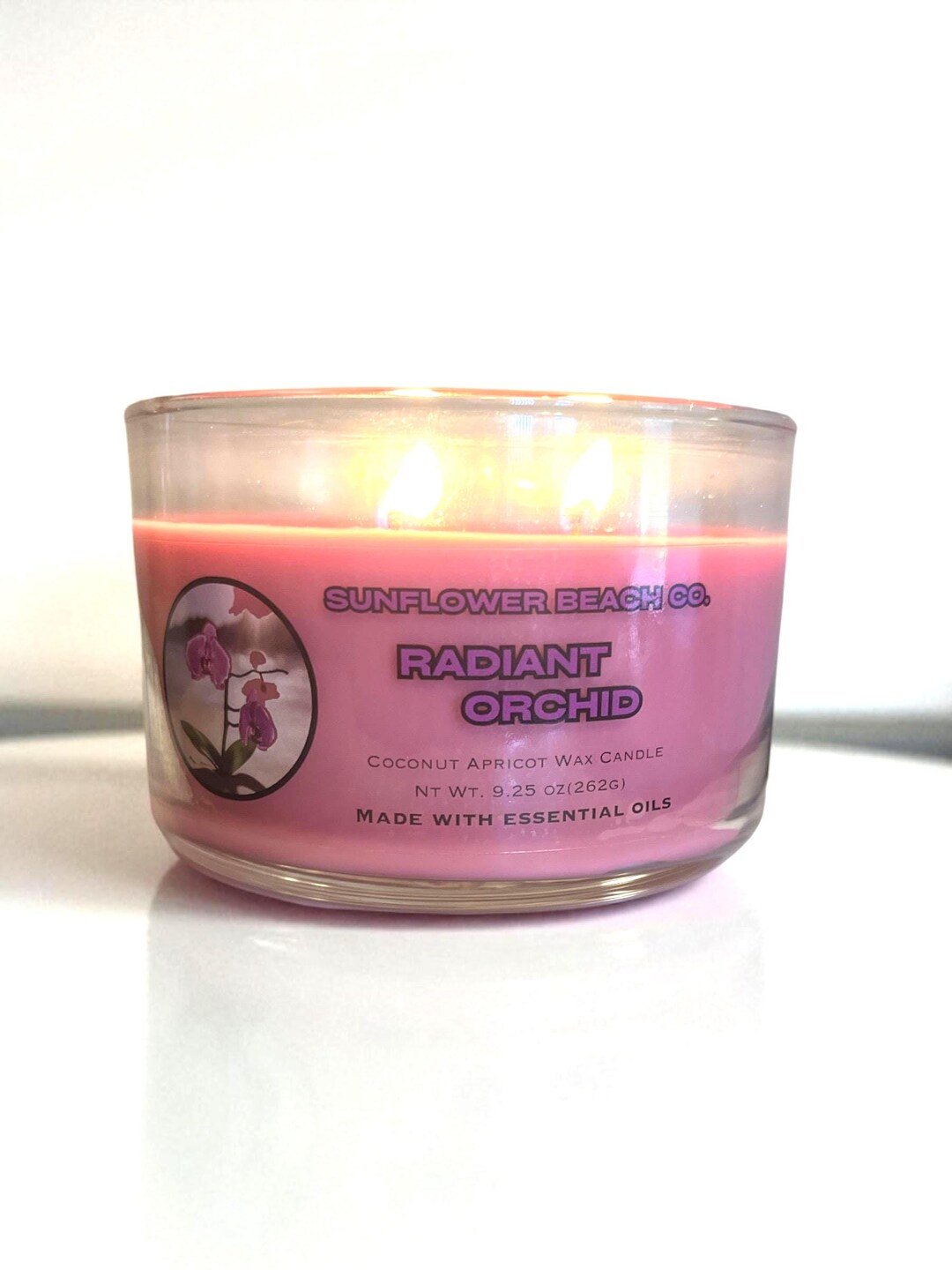 Radiant Orchid Candle, Luxury 3 Wick, Floral Beach Scent - Etsy