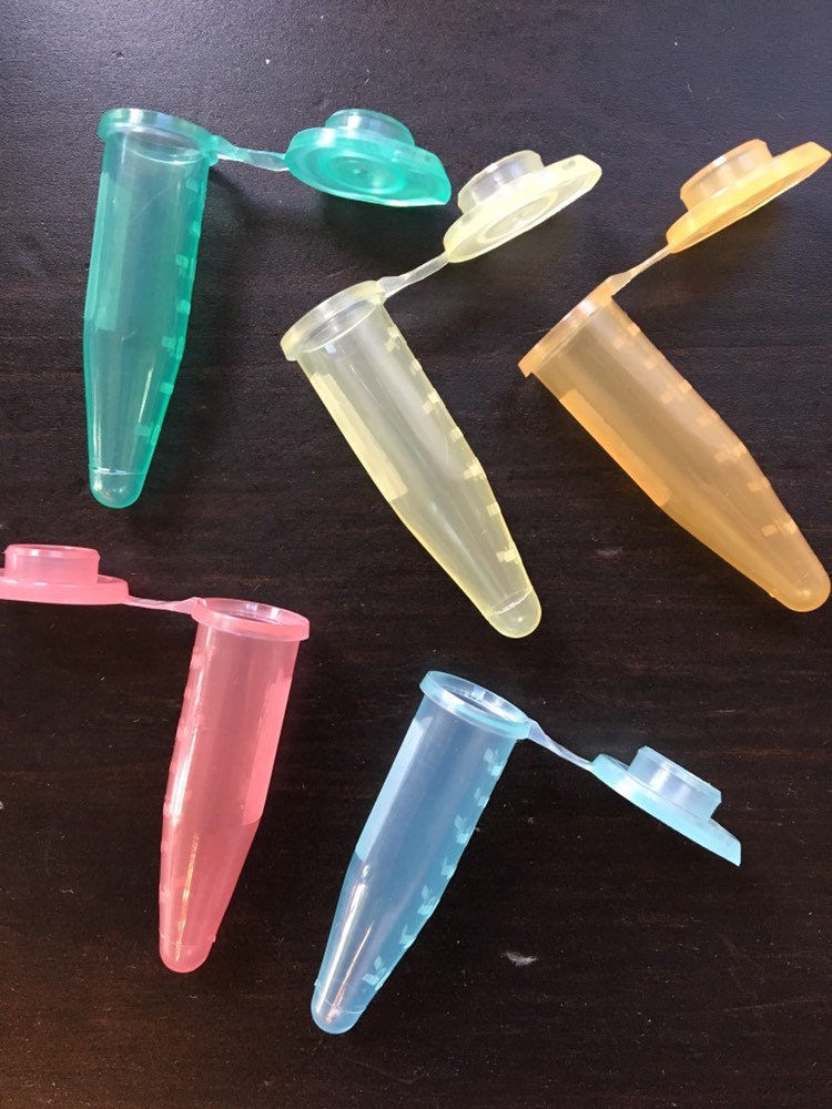 Microcentrifuge Tubes Rainbow Colors 1.5 Ml Polypropylene Hold Small ...