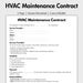 One Page HVAC Maintenance Contract, Editable Heating & Cooling Service ...