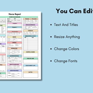 Nursing Report Sheet, ICU Nurse Report Sheet Med Surg, Nurse Brain New ...