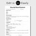 One Page Security Guard Contract, Editable Security Service Provider ...