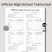 Editable High School Transcript Template, Home School Transcript Form ...