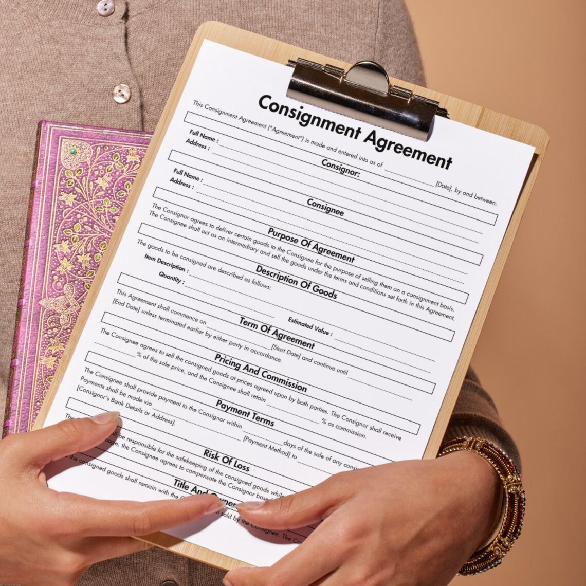 Editable Consignment Agreement Template, Consignment Contract, Shop ...
