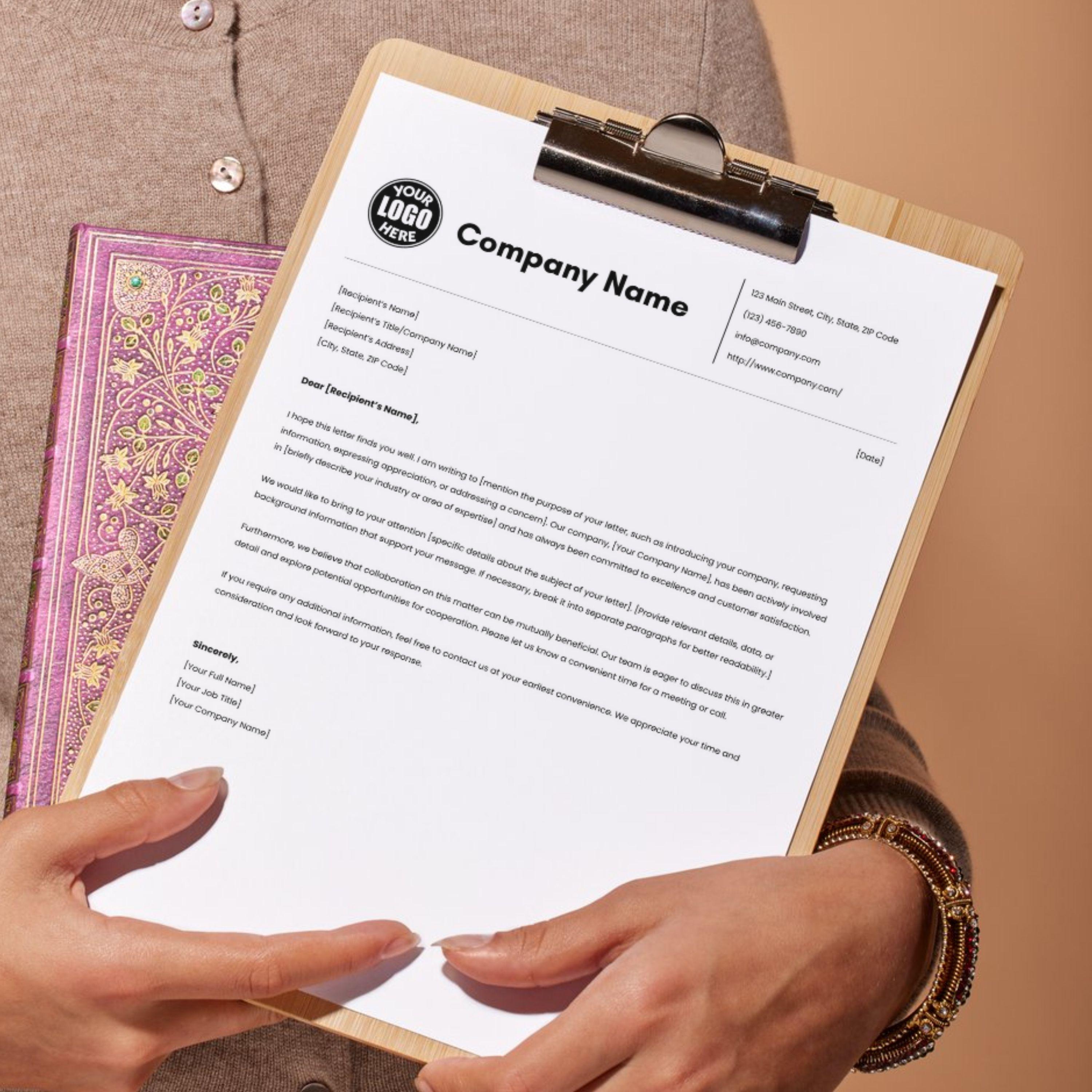 Editable Letterhead Template, Business Letterhead Template, Modern ...