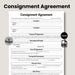 Editable Consignment Agreement Template, Consignment Contract, Shop Contract, Consignment Form ...