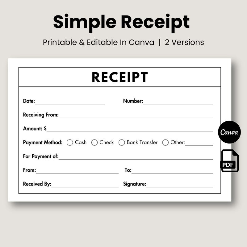 Receipts of Purchase - Etsy