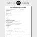 One Page Horse Boarding Contract, Editable Equine Boarding Agreement ...