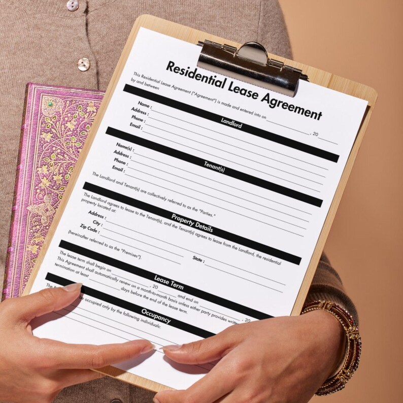 Editable Lease Agreement, Printable, Simple Rental Lease Agreement ...