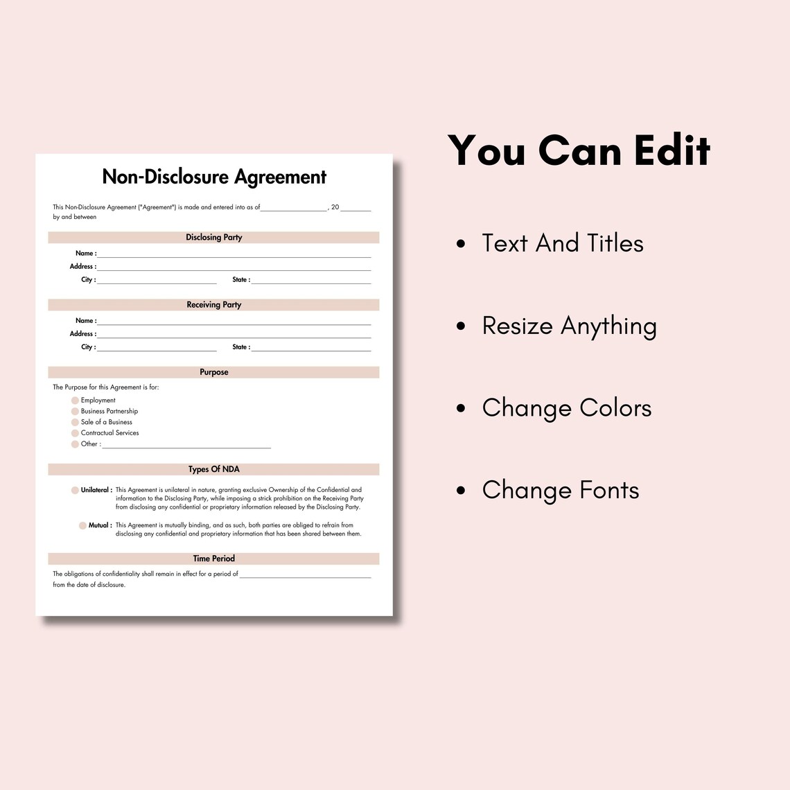 Non-disclosure Agreement, NDA Forms, Confidential Disclosure Agreement ...
