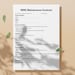 One Page HVAC Maintenance Contract, Editable Heating & Cooling Service ...