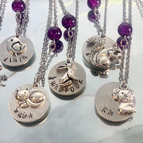 BTS Heart Locket & Key NECKLACE gold Silver and Rose Gold | Etsy