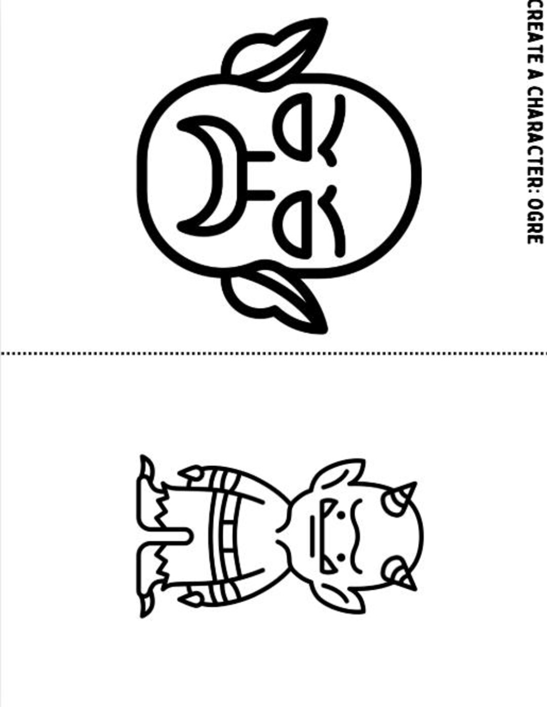 Character Creator Sheet Ogre School Art Project Create Your Own - Etsy