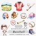 Watercolor Baseball Clipart Bundle: Sports PNG Graphics (digital ...