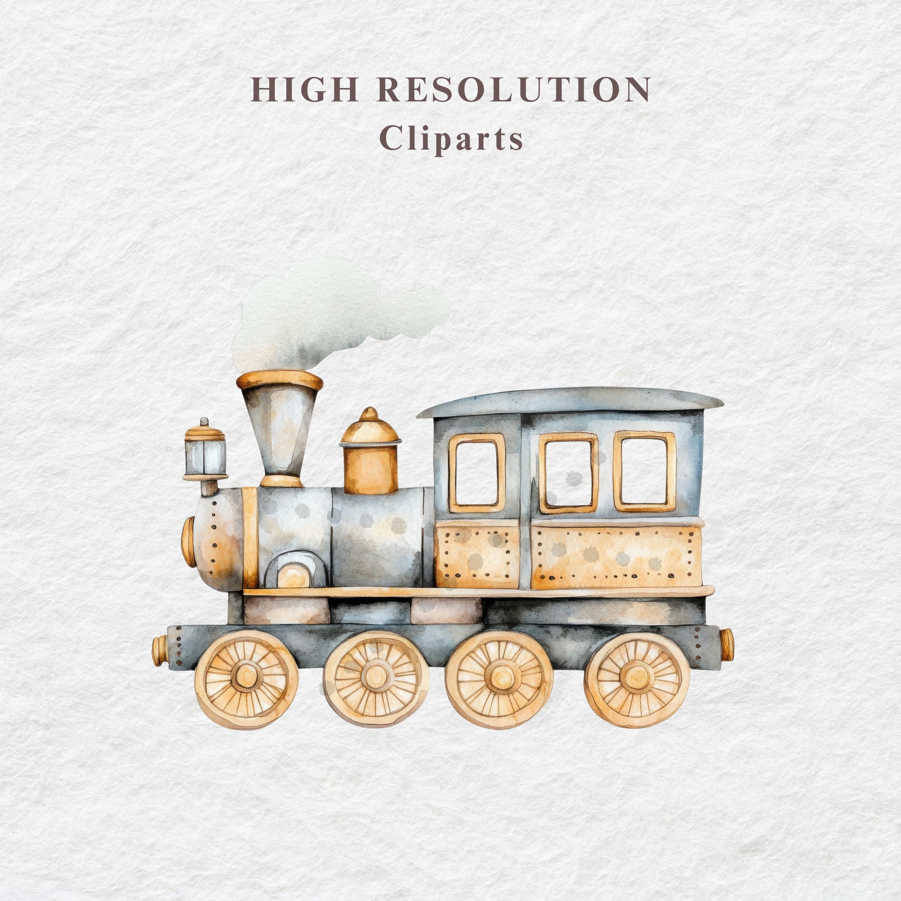 Watercolor Transport Clipart: Vehicle PNG Illustrations (digital File ...