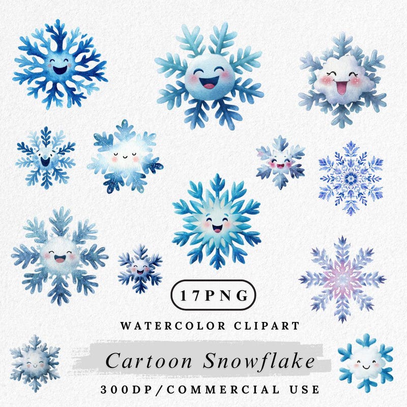 Snowflake Clip Art - Etsy
