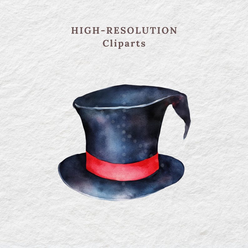 Watercolor Magician Clipart: Magic Show PNG Graphics (digital Download ...