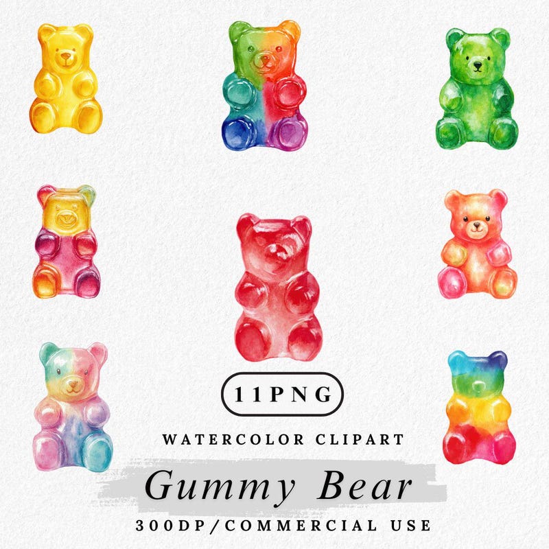 Gummy Bear Clipart - Etsy