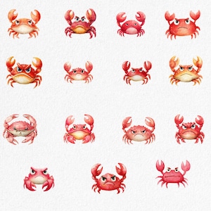 Angry Crab Clipart, Cute Sea Animal PNG, Funny Crab Illustration ...