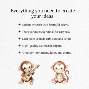 Monkey Clipart Bundle, Cute Monkey Character Pngs, Jungle Animal ...